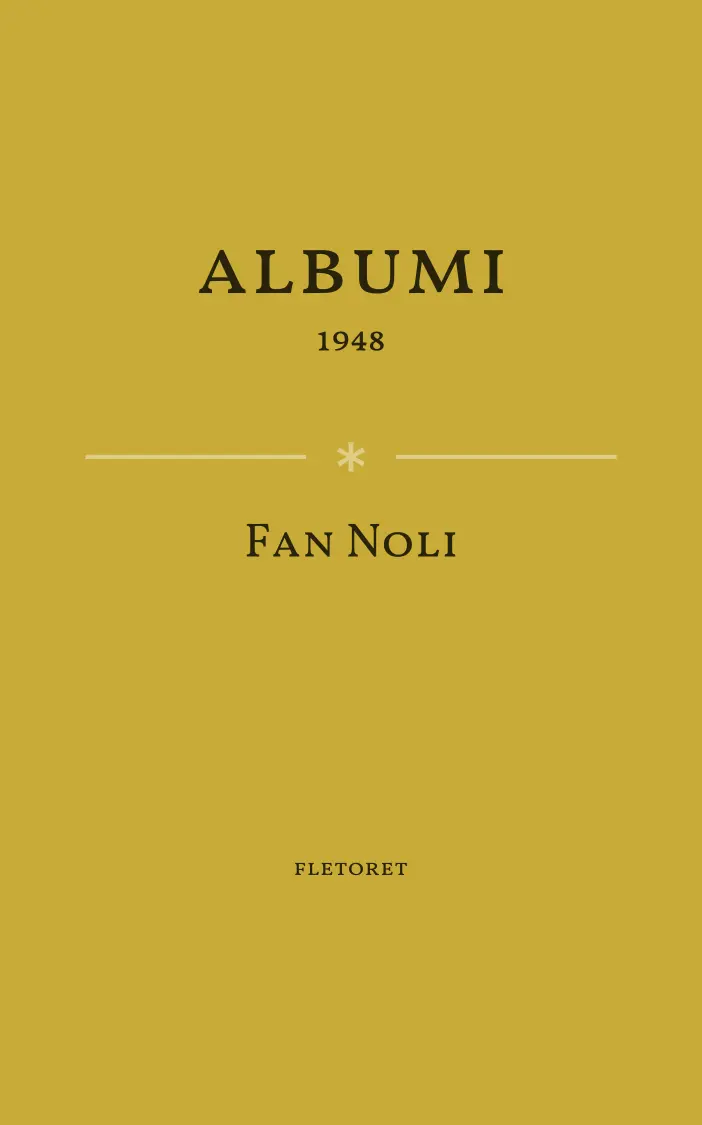 Albumi, Fan Noli | Fletoret